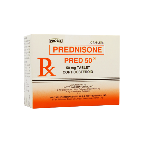 PRED 50 Prednisone 50mg Tablet 30's price in the Philippines | MedsGo ...